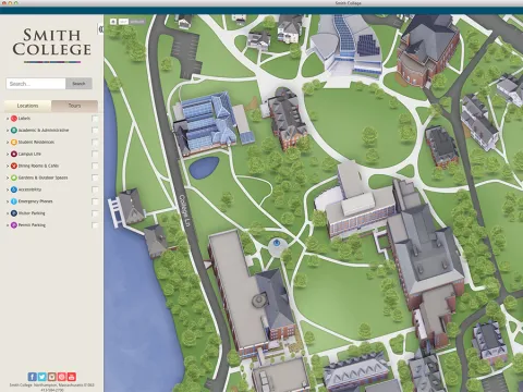 Smith College | You Are Here: Online Campus Map Offers New Features ...